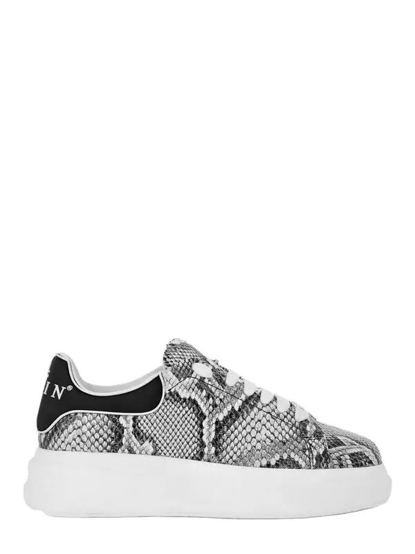 Philipp Plein Roccia Python-print Low-top Sneakers - White