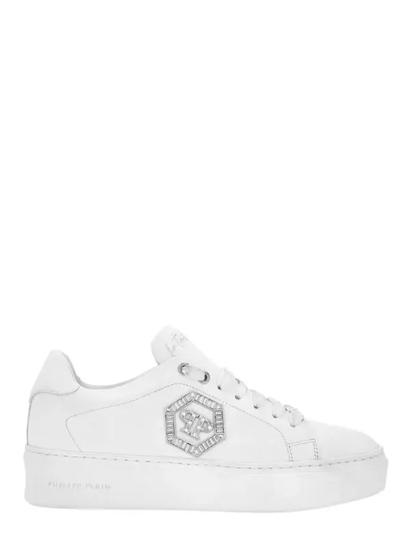 Philipp Plein Crystal-embellished Low-top Sneakers - White