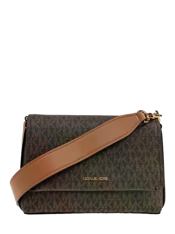 Michael Kors Monogram Pattern Shoulder Bag - Brown