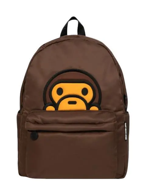 A BATHING APE Baby Milo Medium Backpack - Brown