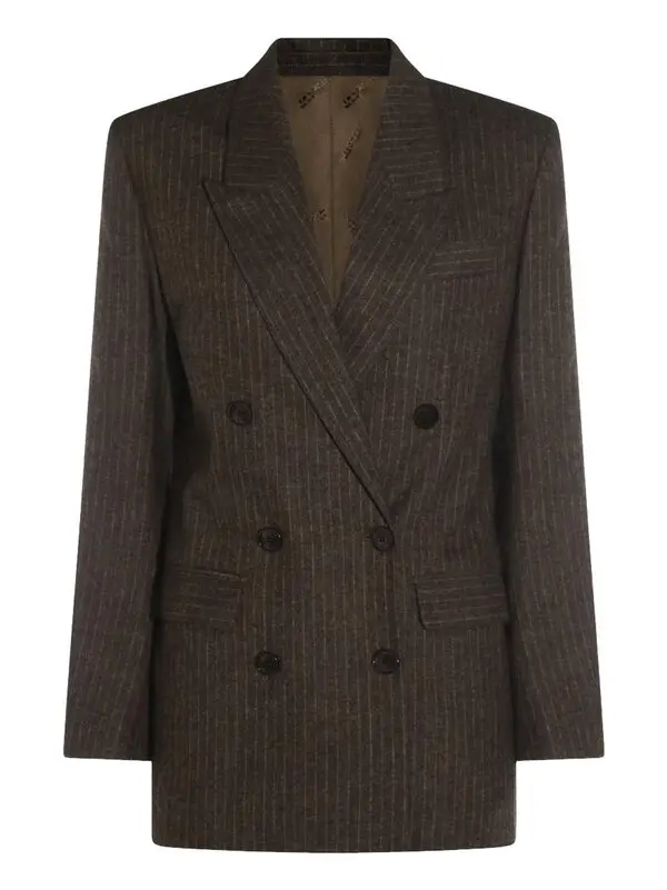 Isabel Marant Wool Jevima-gz Blazer - Dark Bronze