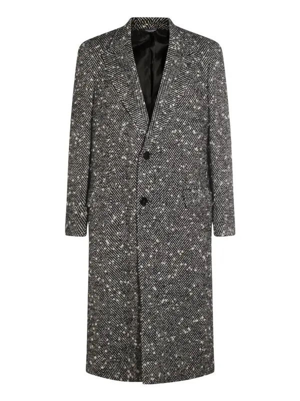 Dolce & Gabbana Wool Midi Coat - Grey