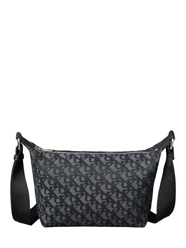 Calvin Klein Monogram Jacquard Shoulder Bag - Black / Grey