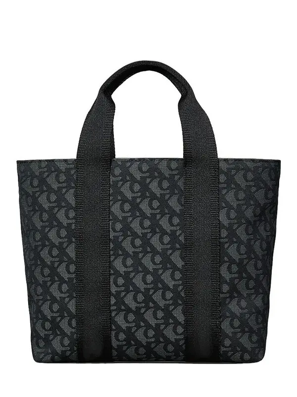 Calvin Klein Ultralight Logo Jacquard Mini Tote - Black / Grey