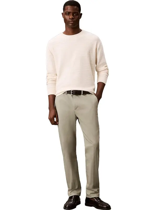 Calvin Klein Cotton Stretch Slim Trousers - Shadow