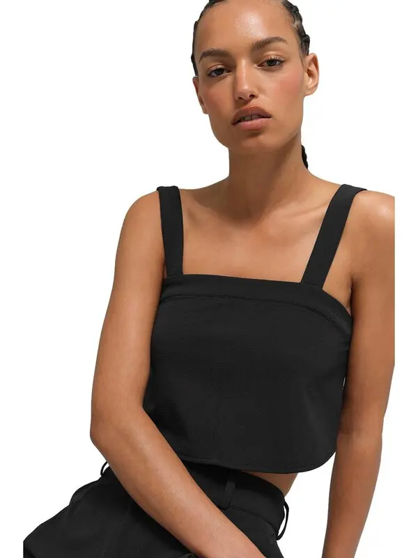 Alo Yoga Cropped Dreamscape Tank Top - Black