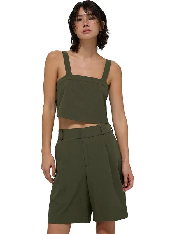 Alo Yoga Cropped Dreamscape Tank Top - Green Olive