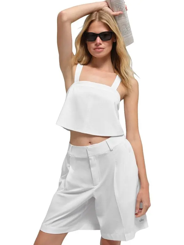 Alo Yoga Cropped Dreamscape Tank Top - White
