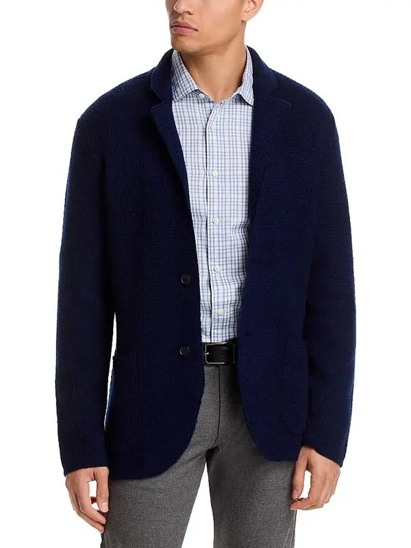 Bloomingdale'S Knit Wool And Cashmere Blazer - Navy