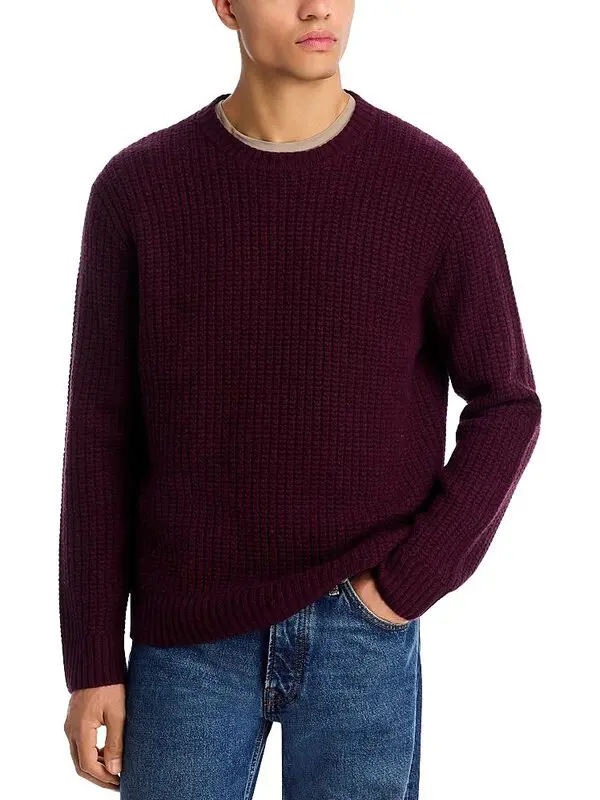 Bloomingdale'S Wool & Cashmere Box Stitch Sweater - Vino
