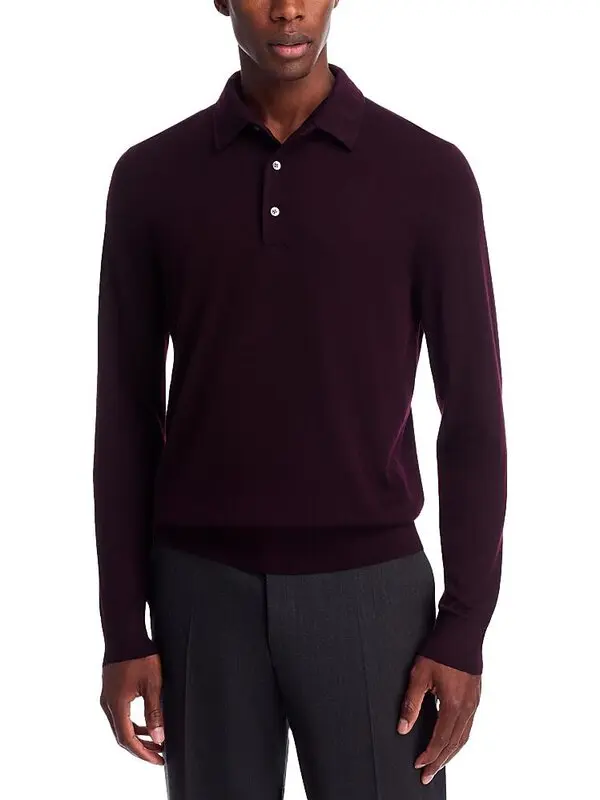 Bloomingdale'S Extra-fine Merino Wool Sweater Polo Exclusive - Raisin