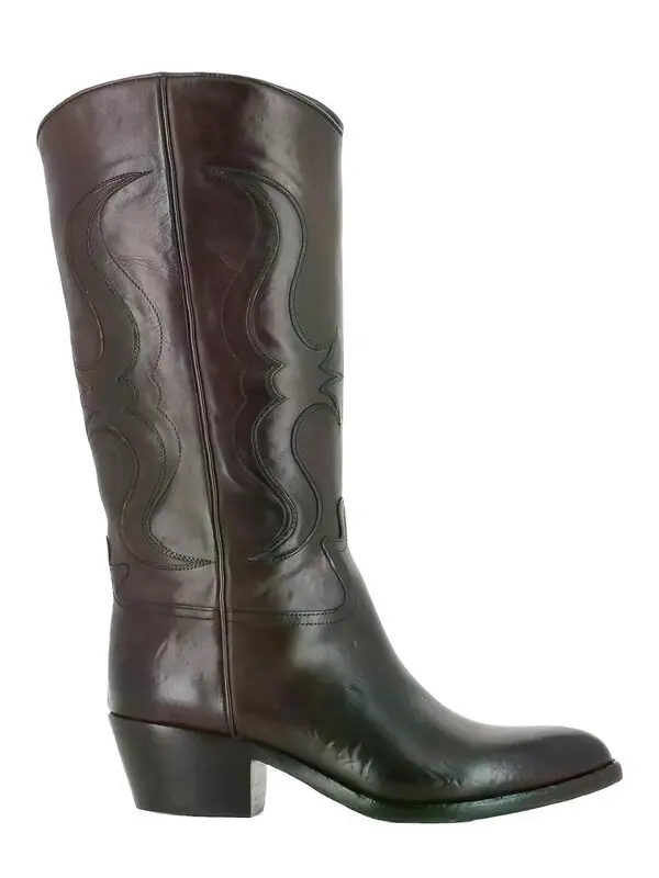 Sartore Sr4208 Leather-stitched Boots - Brown