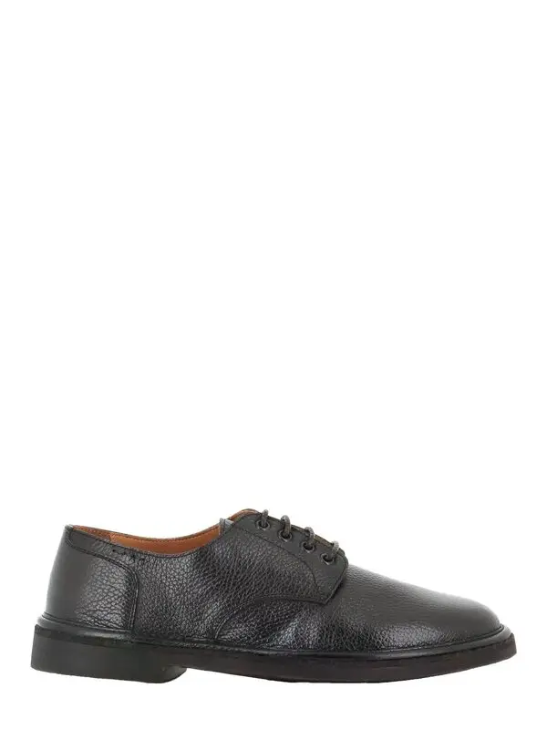 ALEXANDER HOTTO Textured Leather Derby Shoes - Black