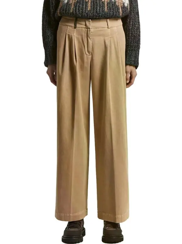 Peserico Pleated Wide Leg Trousers - Neutrals