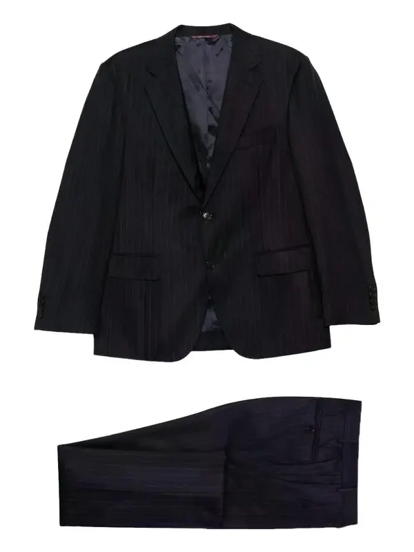 Canali Pinstripe Suit - Blue