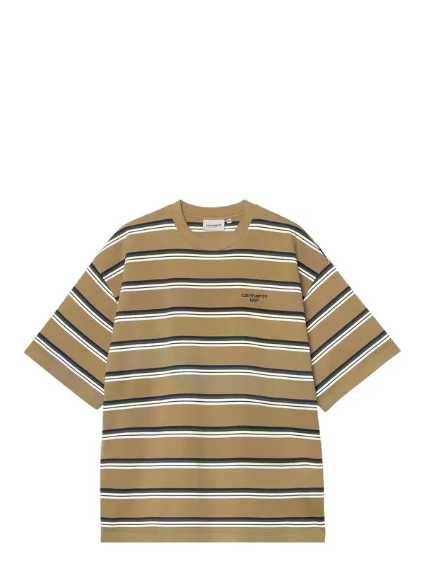Carhartt Work In Progress Striped Cotton T-shirt - Neutrals