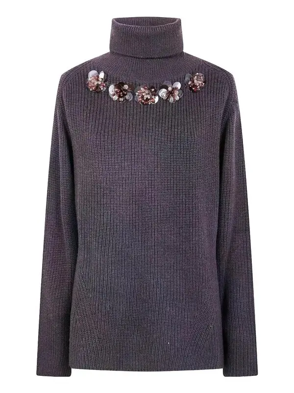 P.a.r.o.s.h Sequin-embellished Sweater - Brown