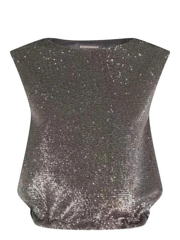 Herno Sequin-embellished Top - Silver