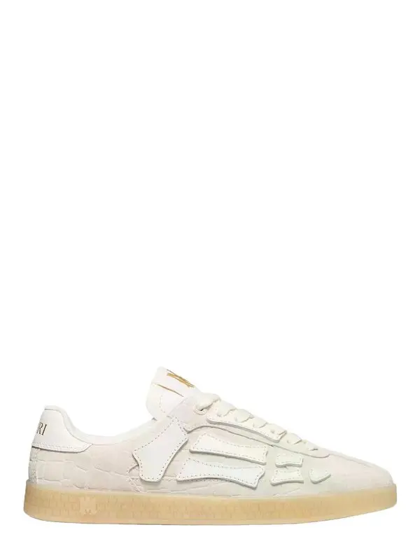 Amiri Croc-debossed Leather Sneakers - Neutrals