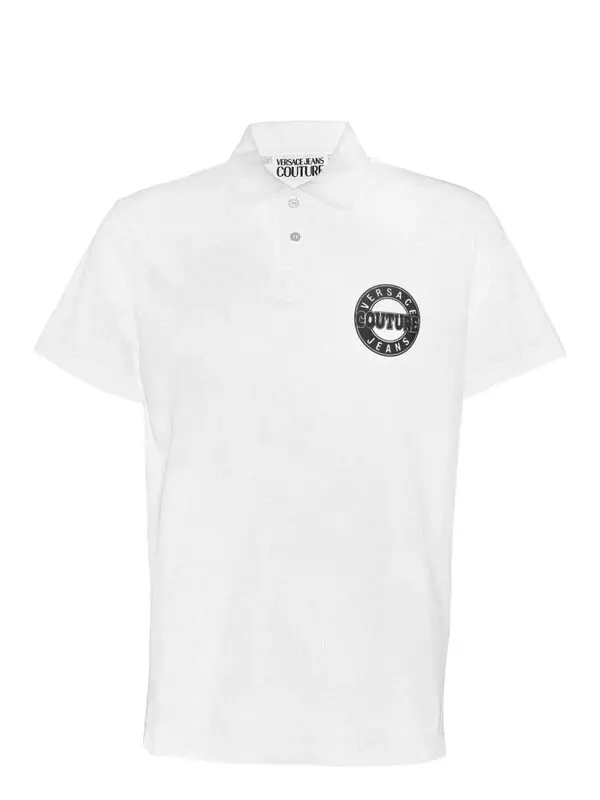 Versace Logo-plaque Polo Shirt - White