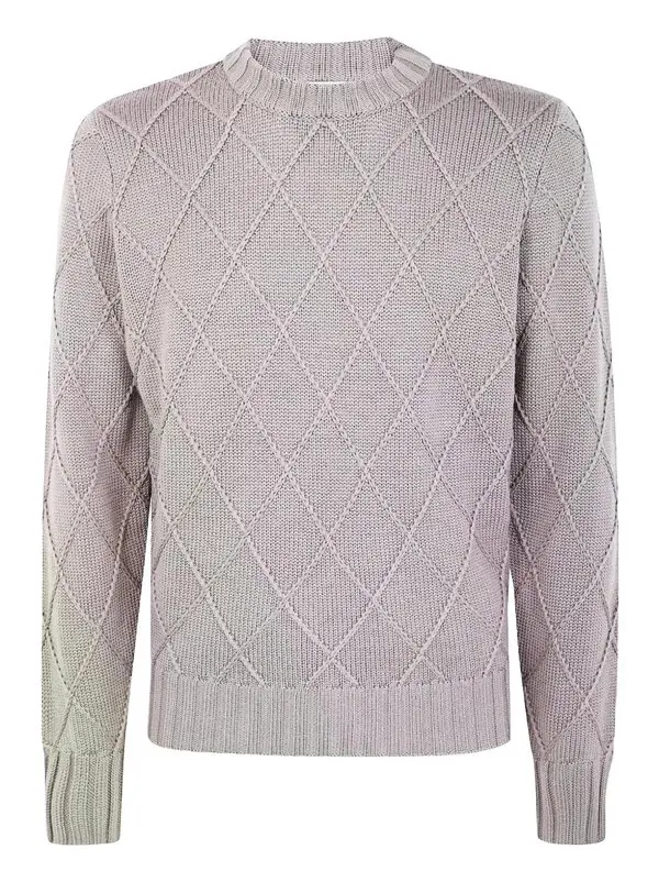 FILIPPO DE LAURENTIIS Diamond-pattern Merino-wool Sweater - Grey
