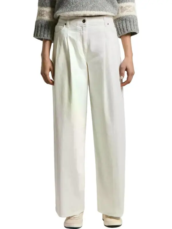 Peserico Pleated Jeans - White