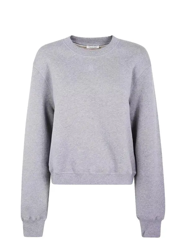 BY MALENE BIRGER Embroidered-logo Crew-neck Sweatshirt - Grey