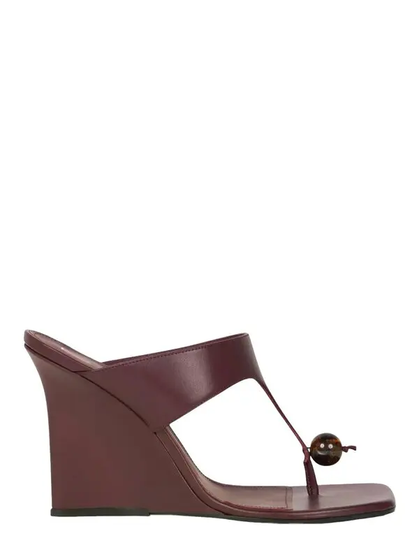 Etro Leather Wedge Sandals - Brown