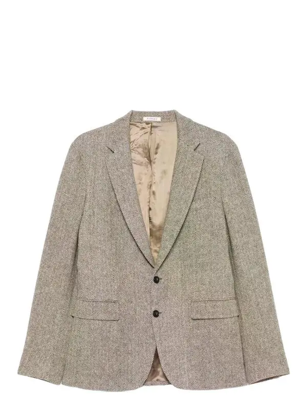 FURSAC Virgin Wool Single-breasted Blazer - Brown
