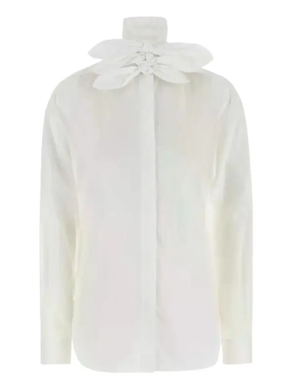 Moschino Bow-detail Cotton Shirt - White