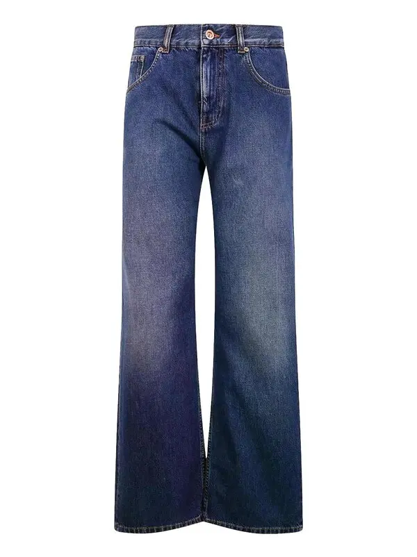 Aspesi Patch-detail Cotton Jeans - Blue