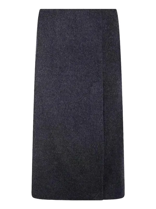 P.a.r.o.s.h Wool Midi Skirt - Blue