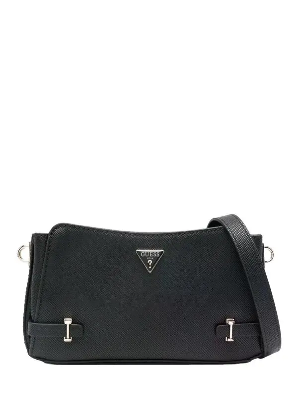 Guess Rosalba Saffiano Crossbody Bag - Black