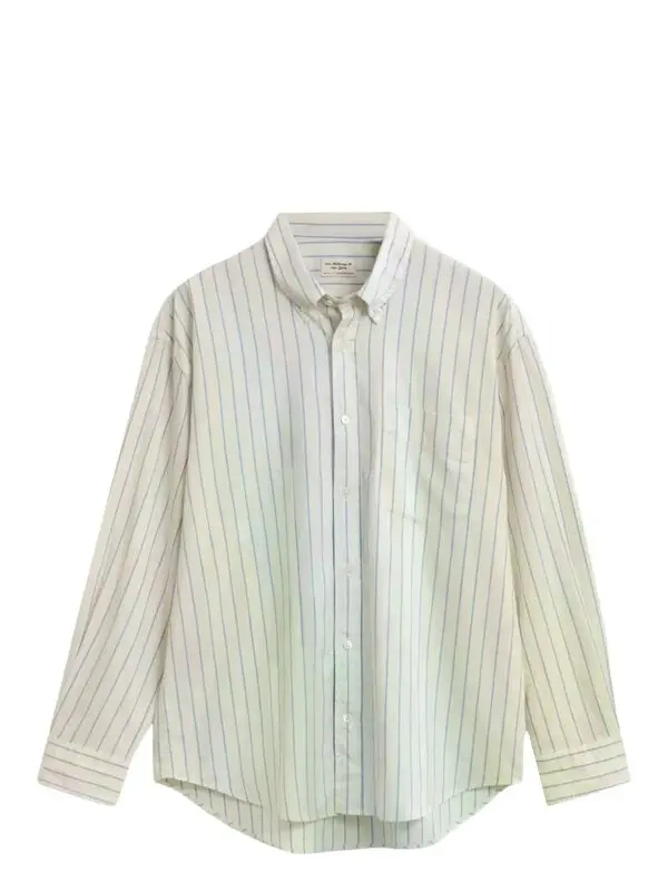 Gant Striped Cotton Shirt - Neutrals