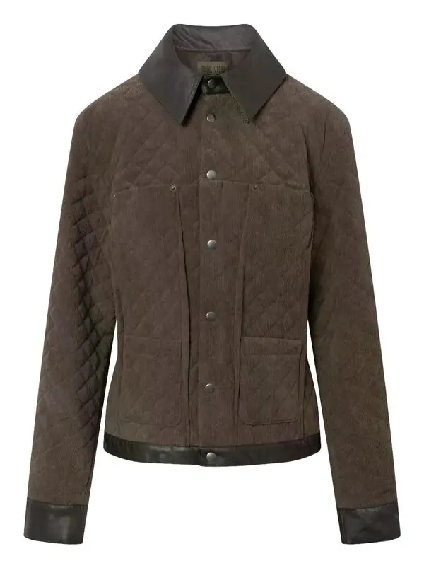 ELENA VELEZ Quilted Corduroy Jacket - Brown