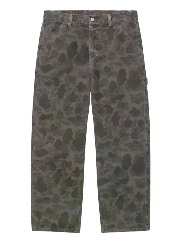 Carhartt Work In Progress Cotton Camouflage Trousers - Brown