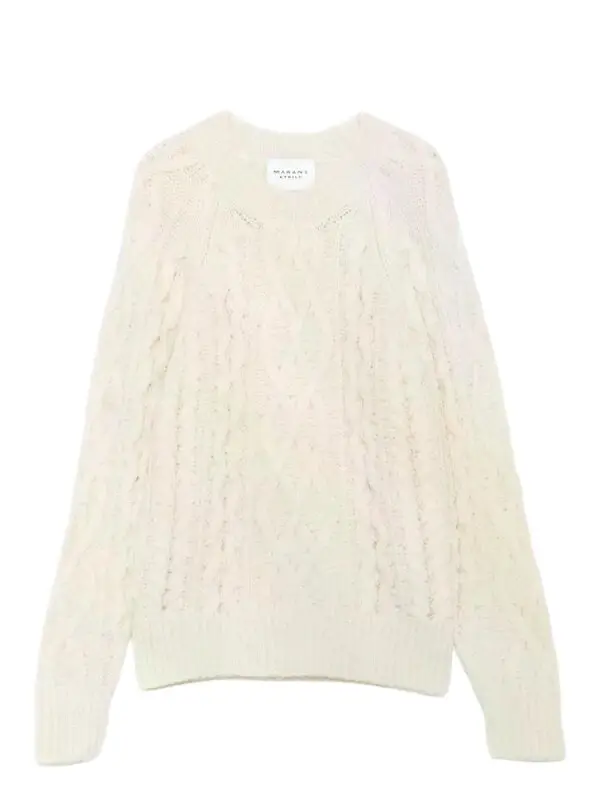 MARANT ETOILE Cable-knit Sweater - White