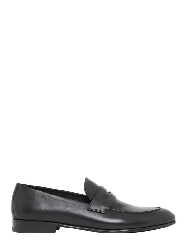 Giorgio Armani Classic Penny Loafers - Black