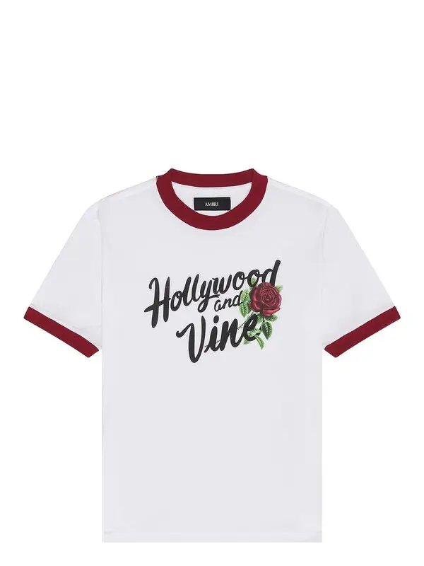 Amiri Rose Ringer Tee - White
