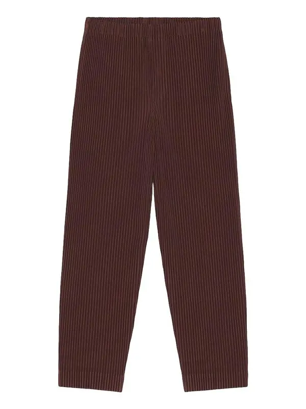 Issey Miyake Color Pleats Straight Pant - Edge Brown