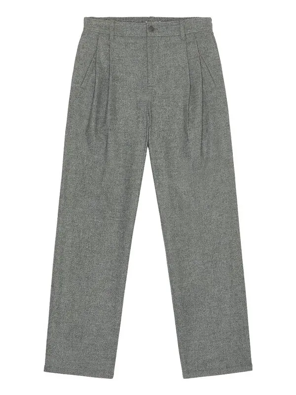 Simkhai Falcon Pleated Wide Leg Trouser - Charcoal Melange