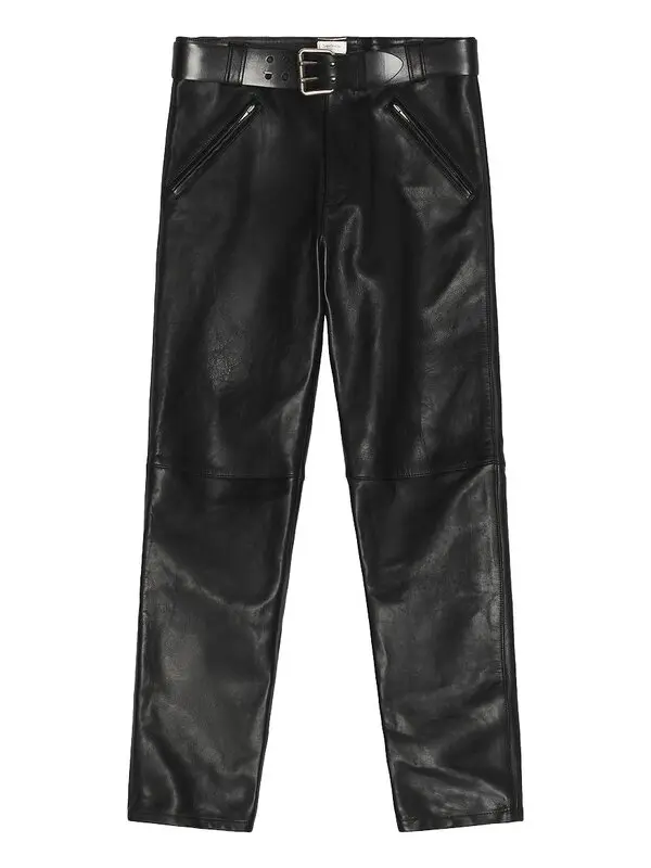 Saint Laurent Leather Pant - Black