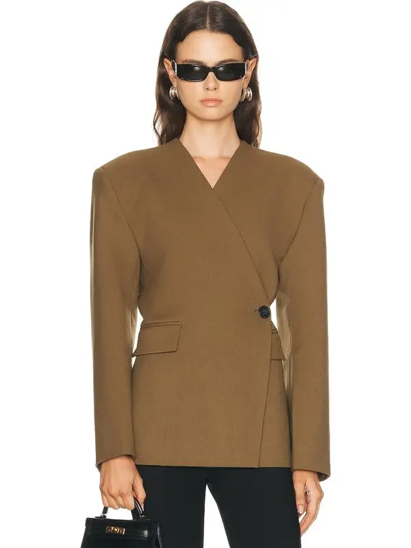 EAVES Naama Blazer - Olive Green