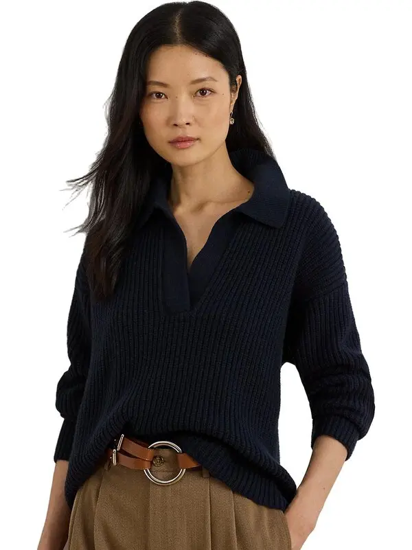 Ralph Lauren Wool-blend Polo Sweater - Lauren Navy