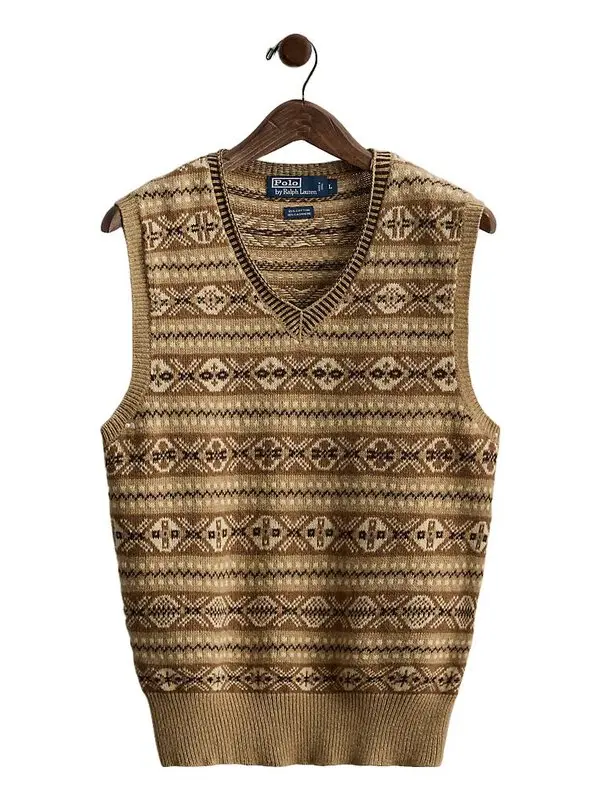 Ralph Lauren Patterned Knit Vest - Brown