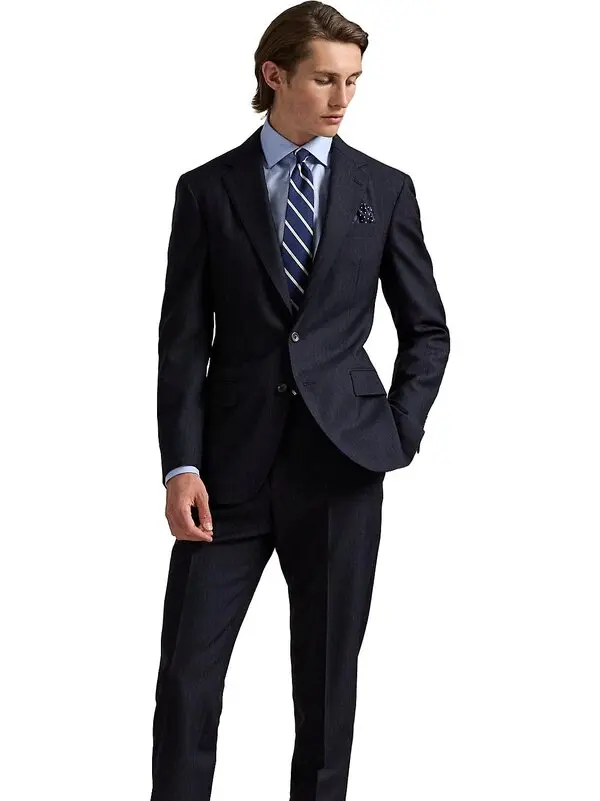 Ralph Lauren Polo Tailored Fit Pinstripe Wool Suit - Navy/light Grey