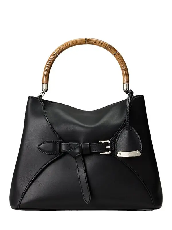 Ralph Lauren The Calfskin Top Handle - Black