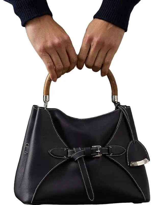 Ralph Lauren The Calfskin Top Handle - Lux Navy