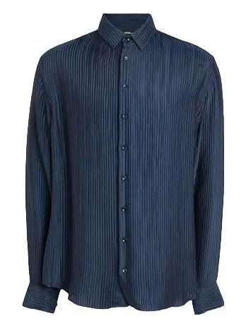 Giorgio Armani Shirt Midnight Size Viscose, Silk - Blue