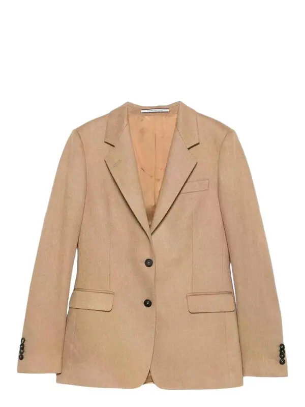 Tagliatore Camel Hair Single-breasted Blazer - Brown